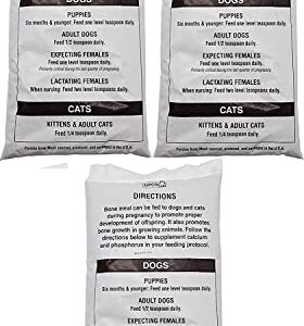 Bone Meal Powder for Dogs and Cats 3 Pack Total 3 Pounds from Upco Made in USA