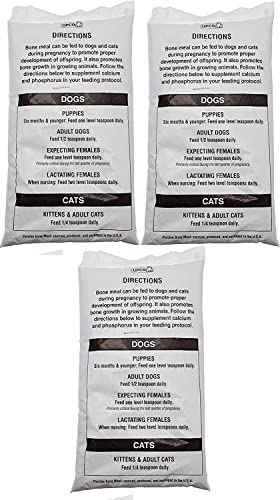 Bone Meal Powder for Dogs and Cats 3 Pack Total 3 Pounds from Upco Made in USA