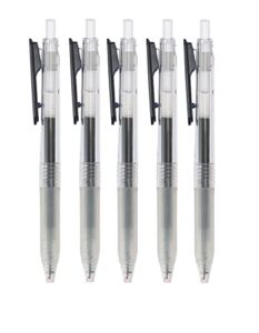 muji clear ballpoint gel pen [blue-black] 0.5mm x 5