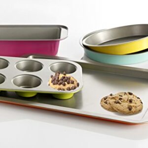 Gibson Home ColorSplash Lyneham 5 Piece Carbon Steel Bakeware Set, Gray