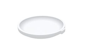 goodcook microwave plates, small, white, set of 4