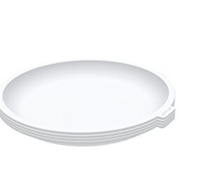 GoodCook Microwave Plates, Small, White, Set of 4