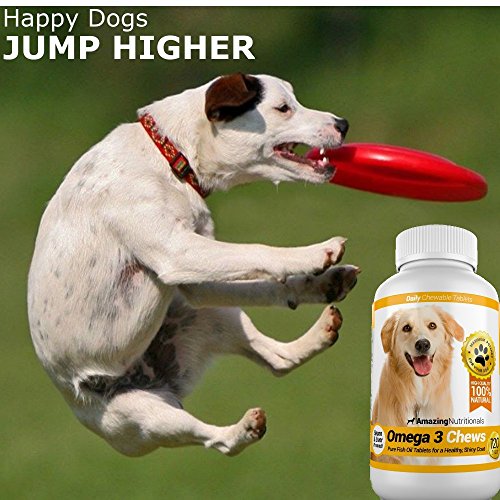 Amazing Omega 3 Fish Oil for Dogs - Itchy Skin Relief for Dog Dry Skin and Shedding - Dog Skin and Coat Supplement Omega 3 for Dogs - 120 Bacon Flavor Chews