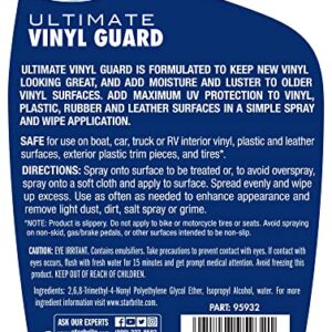 STAR BRITE Ultimate Vinyl Guard - Spray on Protection & Shine - Prevent Fading & Cracking - Keep Vinyl, Leather, Plastic & Rubber - 32 OZ (095932),blue