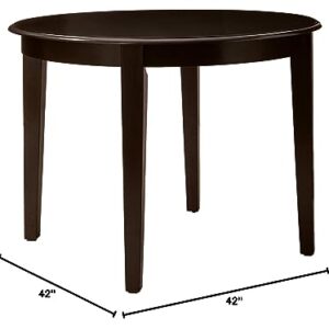 East West Furniture BOT-CAP-T Boston Round Modern Dining Table for Small Spaces, 42x42 Inch, Cappuccino