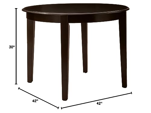 East West Furniture BOT-CAP-T Boston Round Modern Dining Table for Small Spaces, 42x42 Inch, Cappuccino