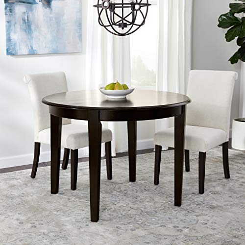 East West Furniture BOT-CAP-T Boston Round Modern Dining Table for Small Spaces, 42x42 Inch, Cappuccino