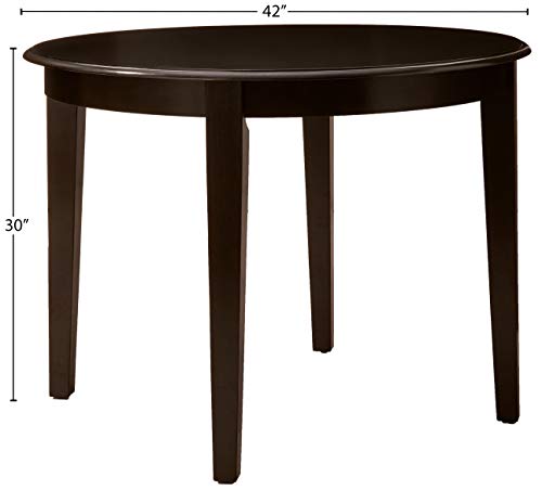 East West Furniture BOT-CAP-T Boston Round Modern Dining Table for Small Spaces, 42x42 Inch, Cappuccino