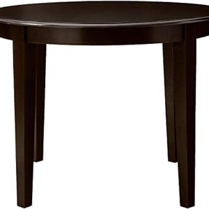 East West Furniture BOT-CAP-T Boston Round Modern Dining Table for Small Spaces, 42x42 Inch, Cappuccino