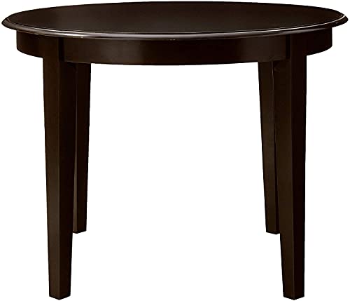 East West Furniture BOT-CAP-T Boston Round Modern Dining Table for Small Spaces, 42x42 Inch, Cappuccino