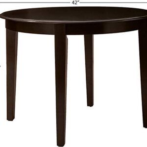 East West Furniture BOT-CAP-T Boston Round Modern Dining Table for Small Spaces, 42x42 Inch, Cappuccino