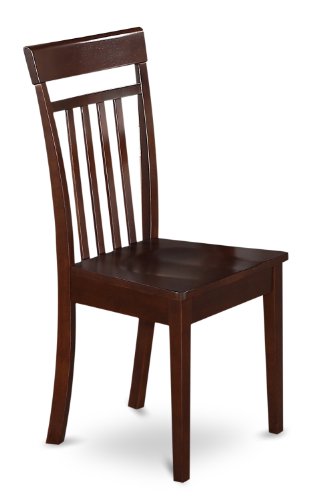 East West Furniture CAP5S-MAH-W 5 Piece Dinette Set for 4 Includes a Rectangle Room Table and 4 Kitchen Dining Chairs, 36x60 Inch, Mahogany