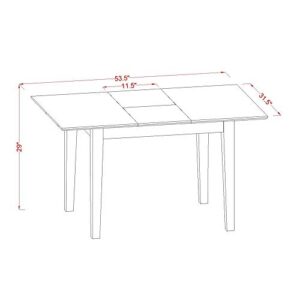 East West Furniture NOFK5-MAH-C Dining Set, 5-Piece