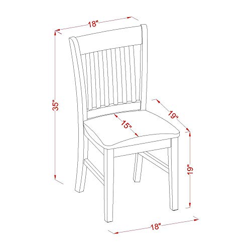 East West Furniture NOFK5-MAH-C Dining Set, 5-Piece