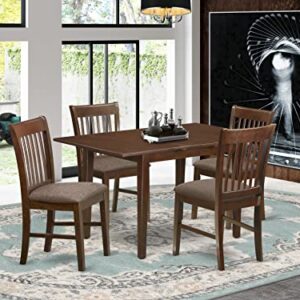 East West Furniture NOFK5-MAH-C Dining Set, 5-Piece