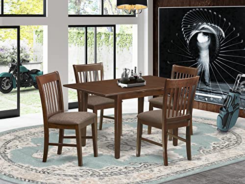 East West Furniture NOFK5-MAH-C Dining Set, 5-Piece