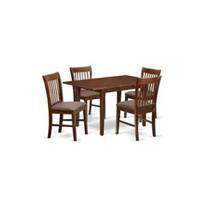 East West Furniture NOFK5-MAH-C Dining Set, 5-Piece