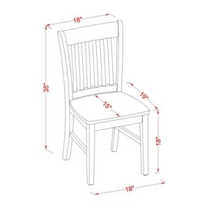 EAST WEST FURNITURE 6 Pc dinette set - Table and 4 Dining Table Chairs for Dining room and Bench