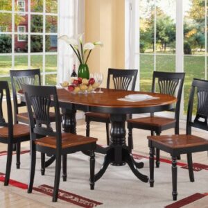 EAST WEST FURNITURE 7 Pc Dining room set-Dining Table and 6 Kitchen Dining Chairs