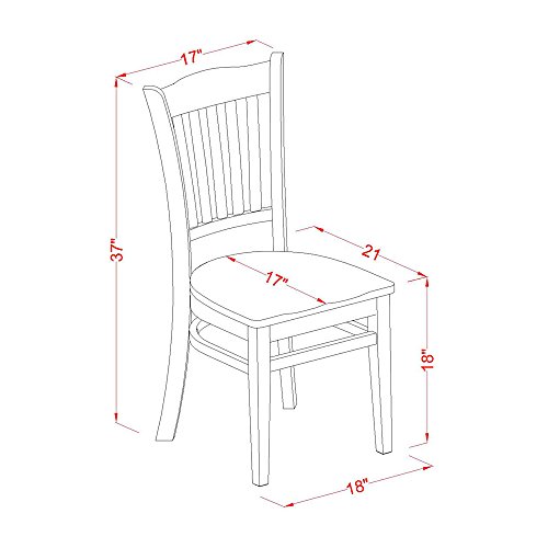 EAST WEST FURNITURE 5 Pc small Kitchen Table and Chairs set-Round Table and 4 Kitchen Chairs