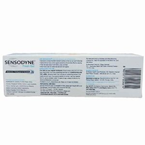 Sensodyne Toothpaste for Sensitive Teeth and Cavity Prevention, Maximum Strength, Fresh Gel, 5.29 Ounce (Pack of 2)