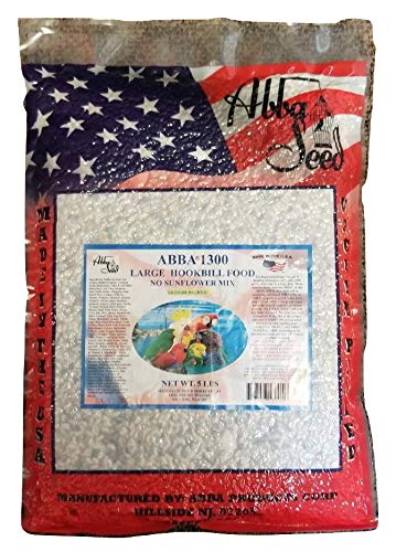 ABBA 1300 Bird Foods Large Hookbill No Sunflower Mix 5lbs