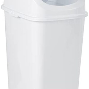 Superio 434 9.2 Gallon Slim Trash Can, Size: Pack of 1, White