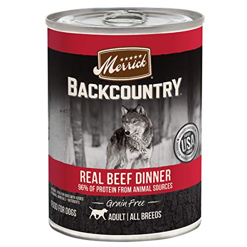 Merrick Backcountry Grain Free Wet Dog Food Real Beef Dinner - (12) 12.7 oz Cans