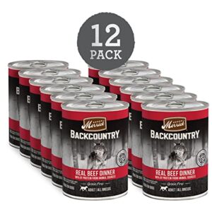 Merrick Backcountry Grain Free Wet Dog Food Real Beef Dinner - (12) 12.7 oz Cans