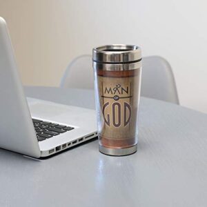 Dicksons Man Of God Arms with Strength 16 Oz. Stainless Steel Insulated Travel Mug with Lid