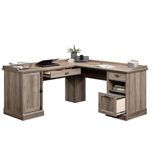 Sauder Barrister Lane L-Desk, Salt Oak finish