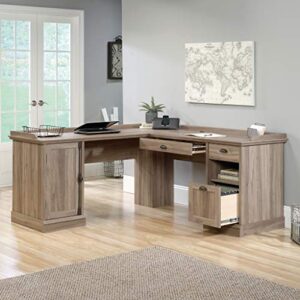 Sauder Barrister Lane L-Desk, Salt Oak finish