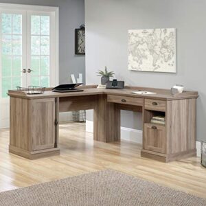 Sauder Barrister Lane L-Desk, Salt Oak finish