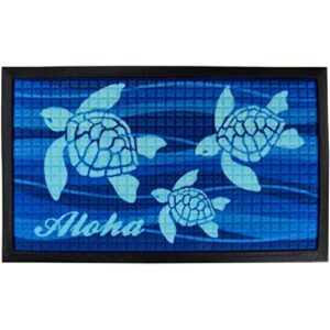 kc hawaii aloha honu tropical door mat 30 x 17.75 inches