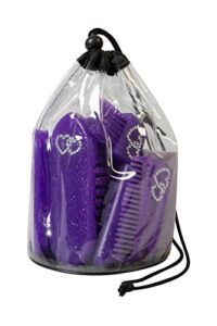 weaver leather youth grooming kit, purple 9 inch