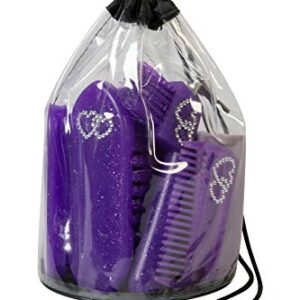 Weaver Leather Youth Grooming Kit, Purple 9 Inch