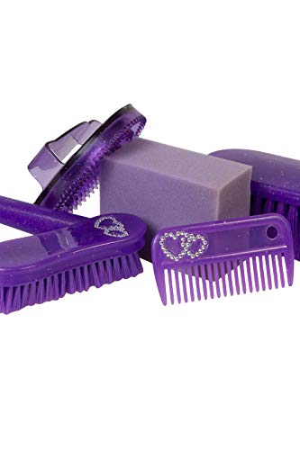 Weaver Leather Youth Grooming Kit, Purple 9 Inch