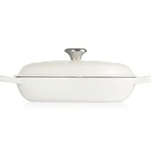 Le Creuset Enameled Cast Iron Signature Braiser, 3.5 qt., White