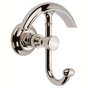 ginger 4811/pn eavon double towel robe hook, polished nickel