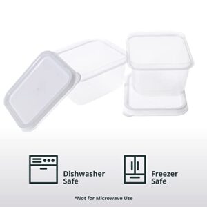 Greenco Mini Rectangular Storage Containers, 20 Pack, 2oz Reusable Small Plastic Storage Container Jars with Lids | Perfect for Baby Food, Snacks, Sauces, Candy, and More |Freezer & Dishwasher Safe