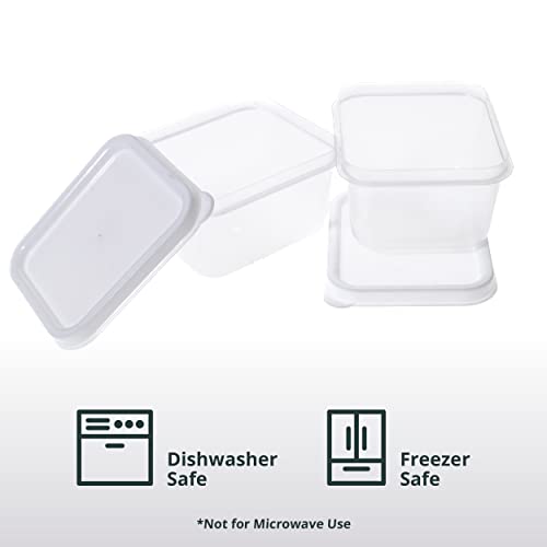 Greenco Mini Rectangular Storage Containers, 20 Pack, 2oz Reusable Small Plastic Storage Container Jars with Lids | Perfect for Baby Food, Snacks, Sauces, Candy, and More |Freezer & Dishwasher Safe