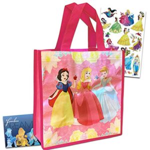 Disney Princesses Reusable Pink Tote Bag 14"x15" Grocery Size