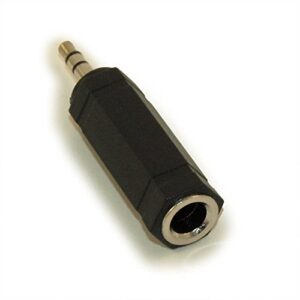 MyCableMart 1/4" Stereo TRS Jack (Female) to 3.5mm Stereo Plug (Male) Adapter