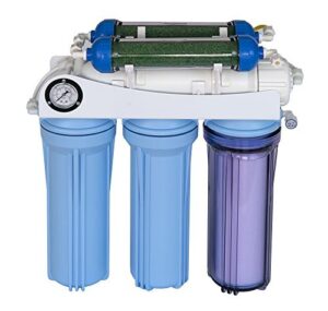 koolermax ar-122 6-stage ro+di aquarium reef reverse osmosis water system 150 gpd new complete