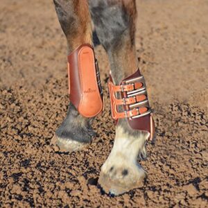 Classic Equine Leather Front Splint Boot, Large