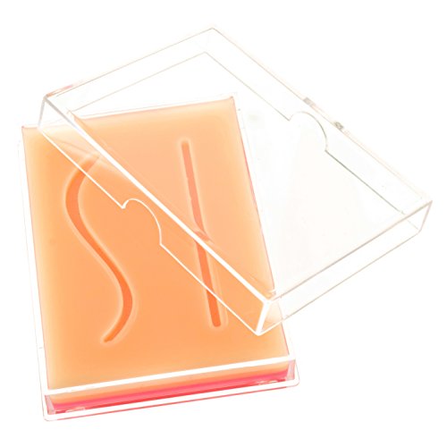 Pocket 3-Layer Suture Pad with Wounds with Clear Case for Suturing Practice Training - Suturing Kit Handmade in Brooklyn, USA