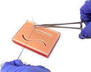 Pocket 3-Layer Suture Pad with Wounds with Clear Case for Suturing Practice Training - Suturing Kit Handmade in Brooklyn, USA