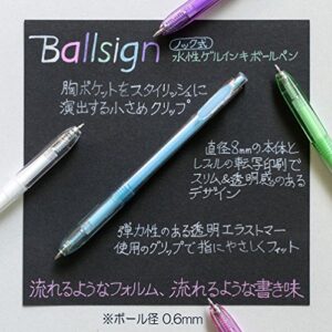 Sakura Knock Gel Ink Ballpoint Pen, Ball Sign Knock, 5 Pastel Color Assorted (GBR156-5B)