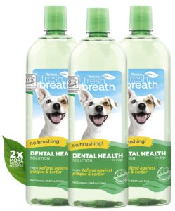 tropiclean fresh breath original | dog oral care water additive | dog breath freshener additive for dental health | vohc certified | made in the usa | 33.8 oz. | pack of 3