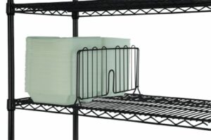 omega 18" wide black wire shelf divider